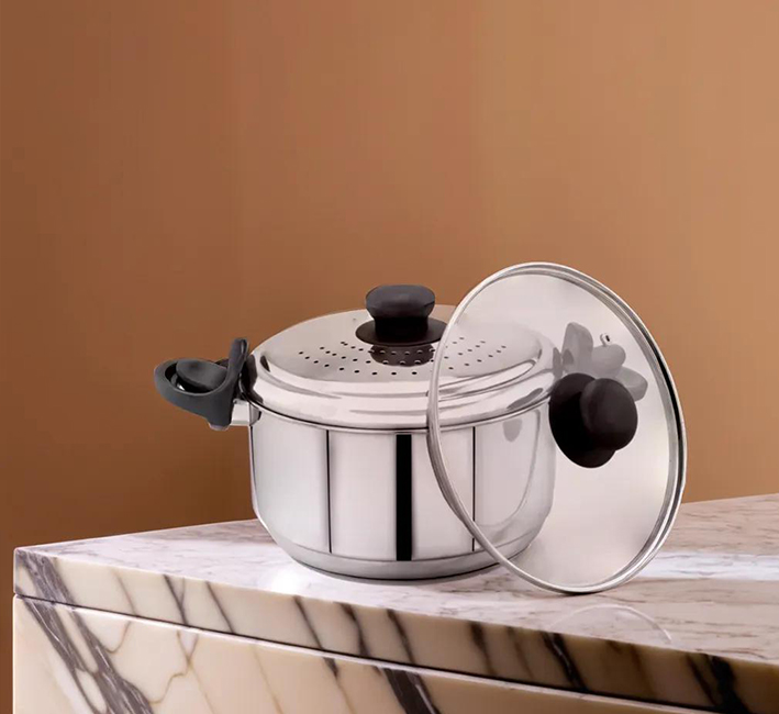 Smart Strainer CUM Cook Pot - Varun Stainless Steels
